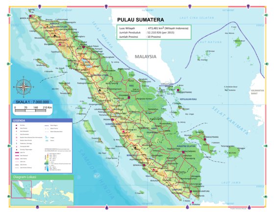 Sumatera (Sumatera Island) Map by Georof Map Services | Avenza Maps