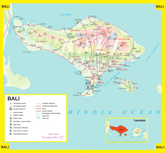 Bali Tourism Map by Georof Map Services | Avenza Maps