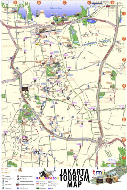 Jakarta Tourism Map by Georof Map Services | Avenza Maps