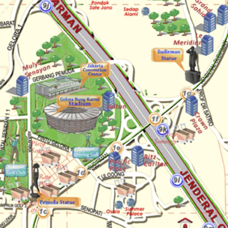 Jakarta Tourism Map by Georof Map Services | Avenza Maps