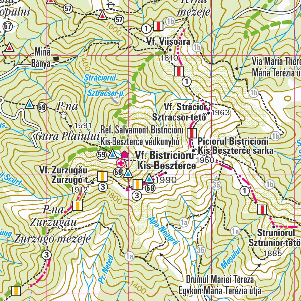 Caliman Mountains / Kelemen-havasok Map by DIMAP Bt. | Avenza Maps