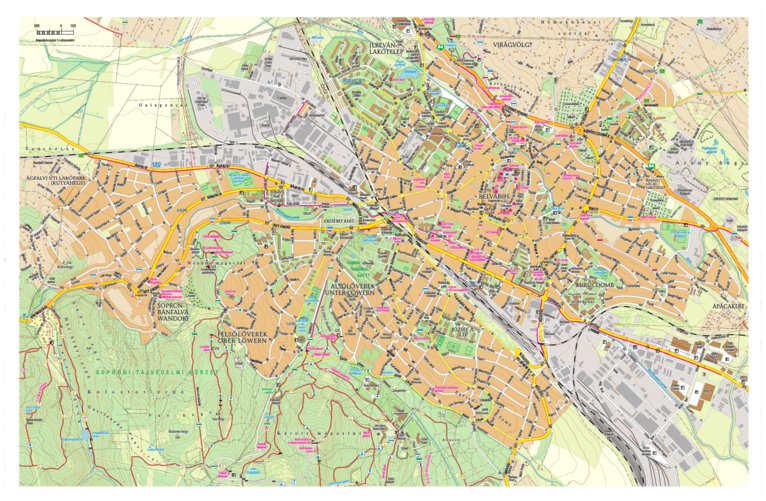 Sopron várostérkép city Map by Szarvas Andras private entrepreneur ...