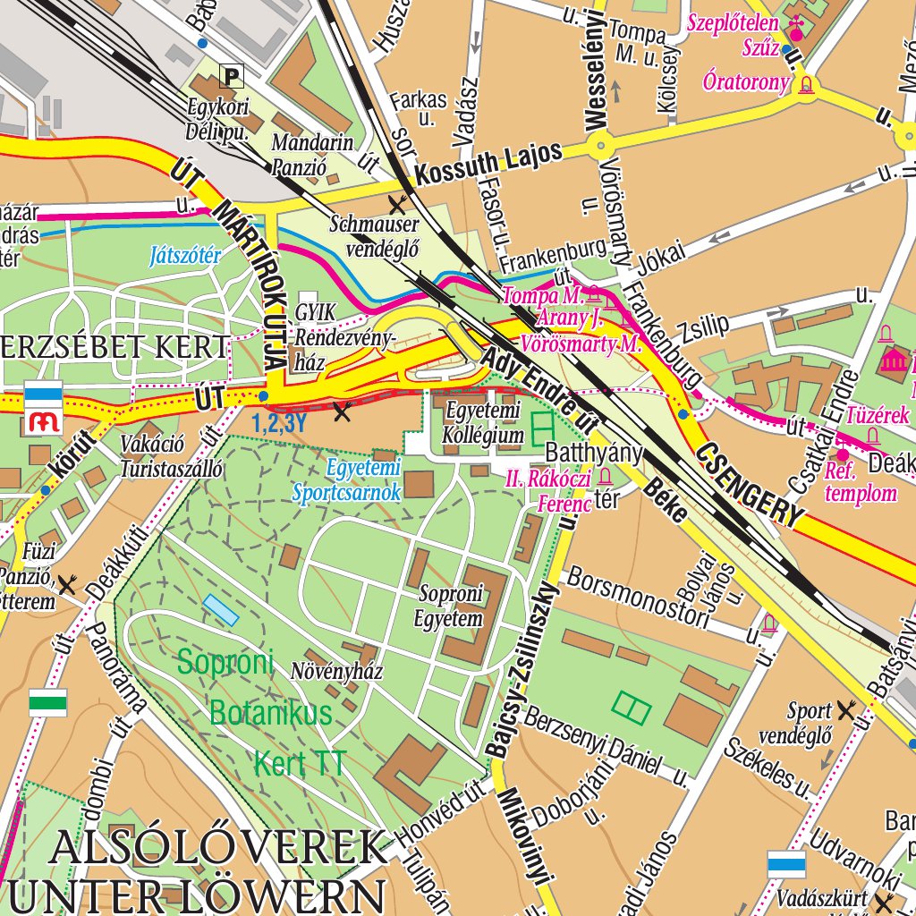 Sopron várostérkép city Map by Szarvas Andras private entrepreneur ...