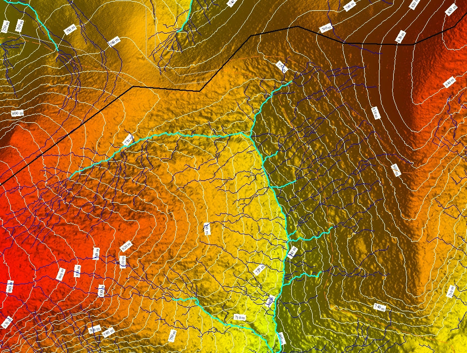 Tooloom National Park NSW DEM Map by Geological Exploration Services ...