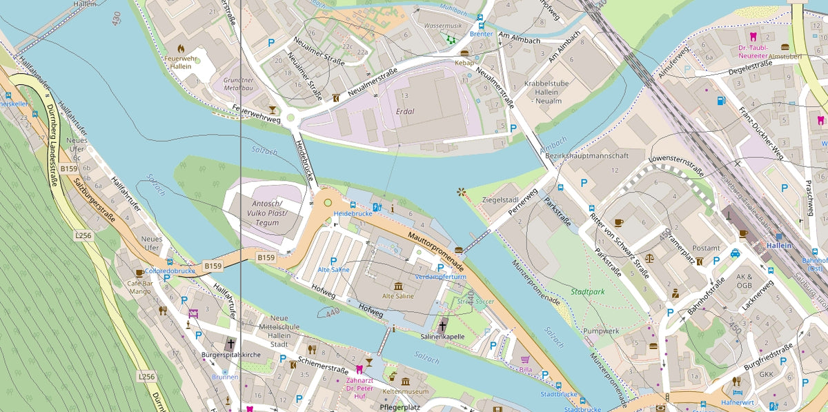 Hallein Area Tourist Map by Paul Johnson - Offline Maps | Avenza Maps