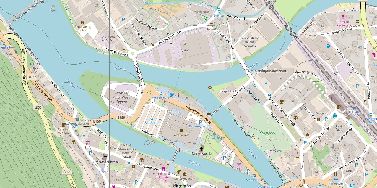 Hallein Area Tourist Map by Paul Johnson - Offline Maps | Avenza Maps