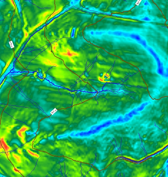 Tenterfield Slope Map by Geological Exploration Services Pty Ltd ...