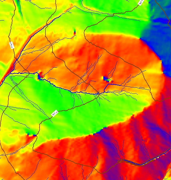 Tenterfield Aspect Map by Geological Exploration Services Pty Ltd ...