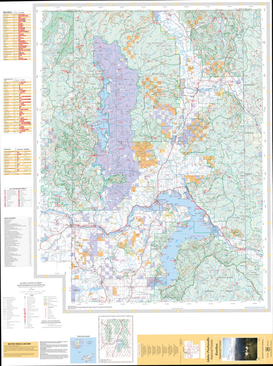 Idaho Panhandle National Forests - Kaniksu National Visitor Map 2011 by ...