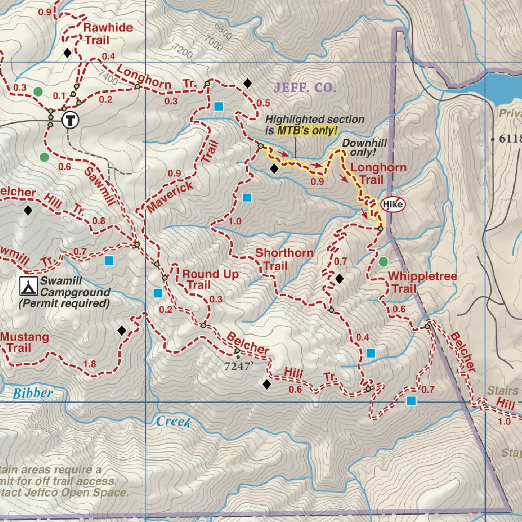 Golden Trail Map 3rd Edition North by Singletrack Maps | Avenza Maps