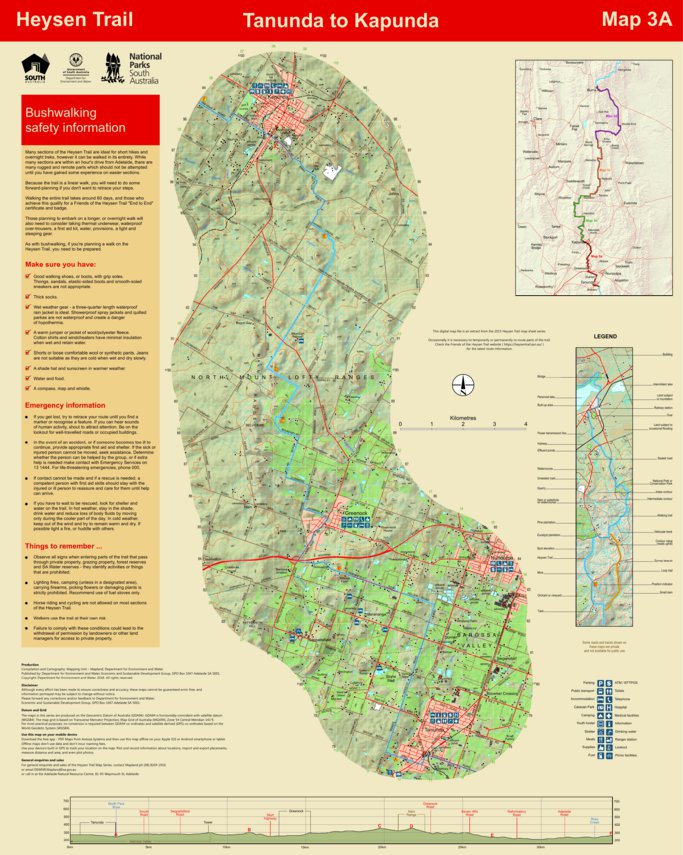Heysen Trail Map 3a - Tanunda to Kapunda by Mapland - Department for ...
