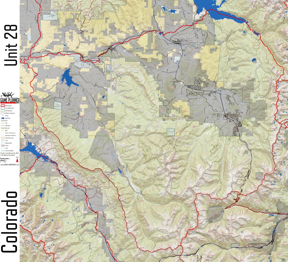 Colorado Unit 28 Map by Game Planner Maps | Avenza Maps