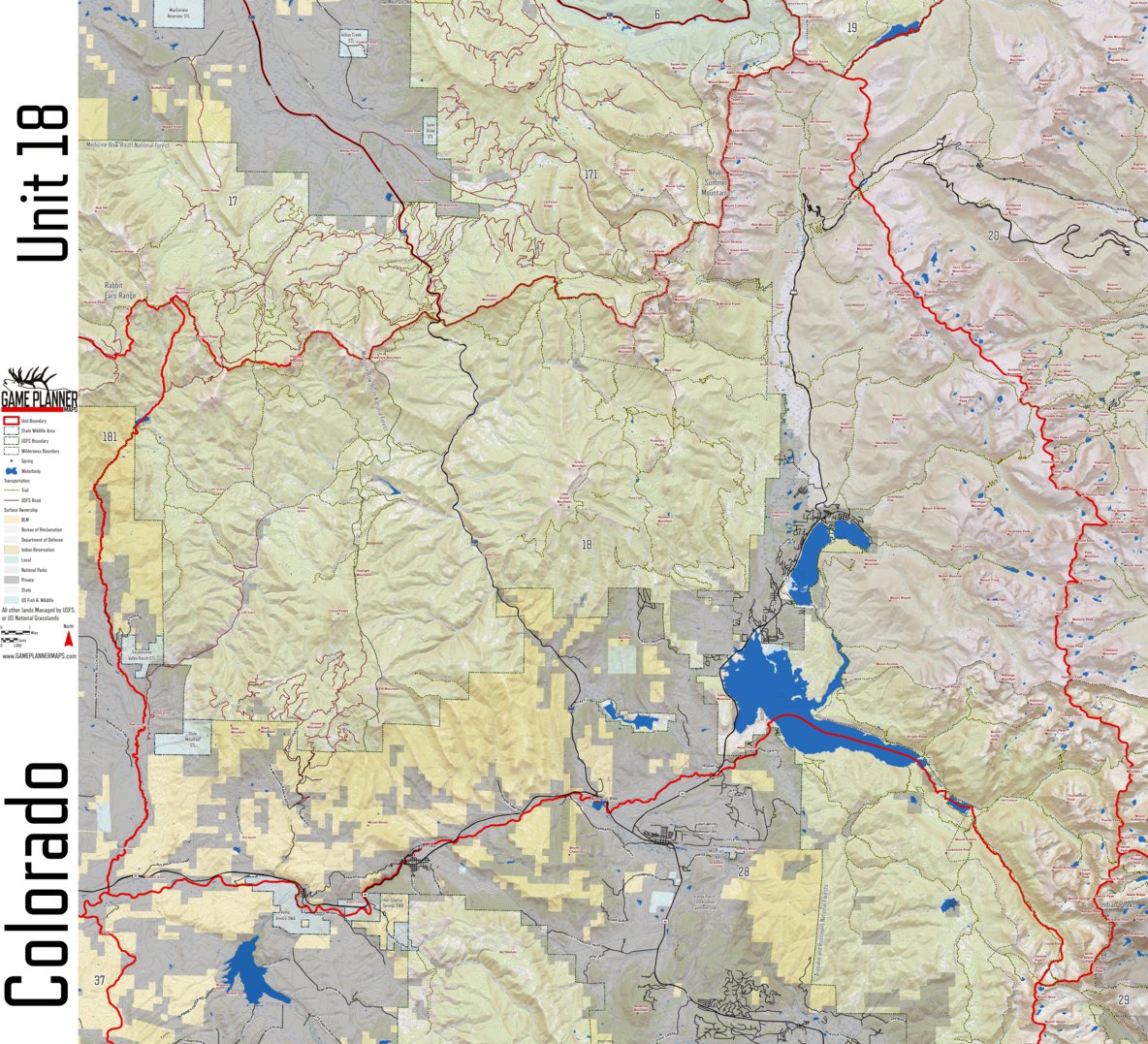 Colorado Unit 18 Map by Game Planner Maps | Avenza Maps