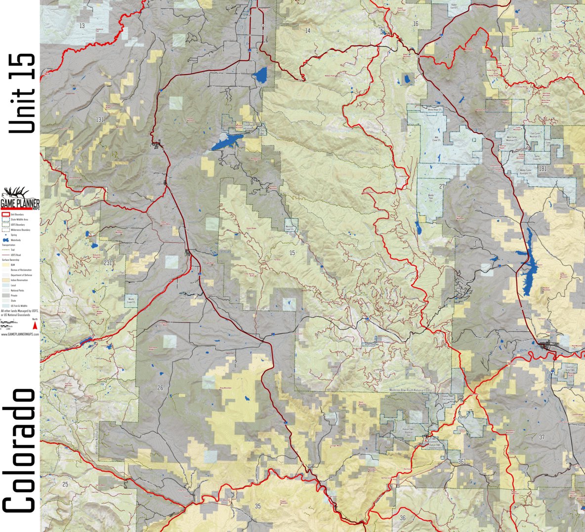 Colorado Unit 15 Map by Game Planner Maps | Avenza Maps