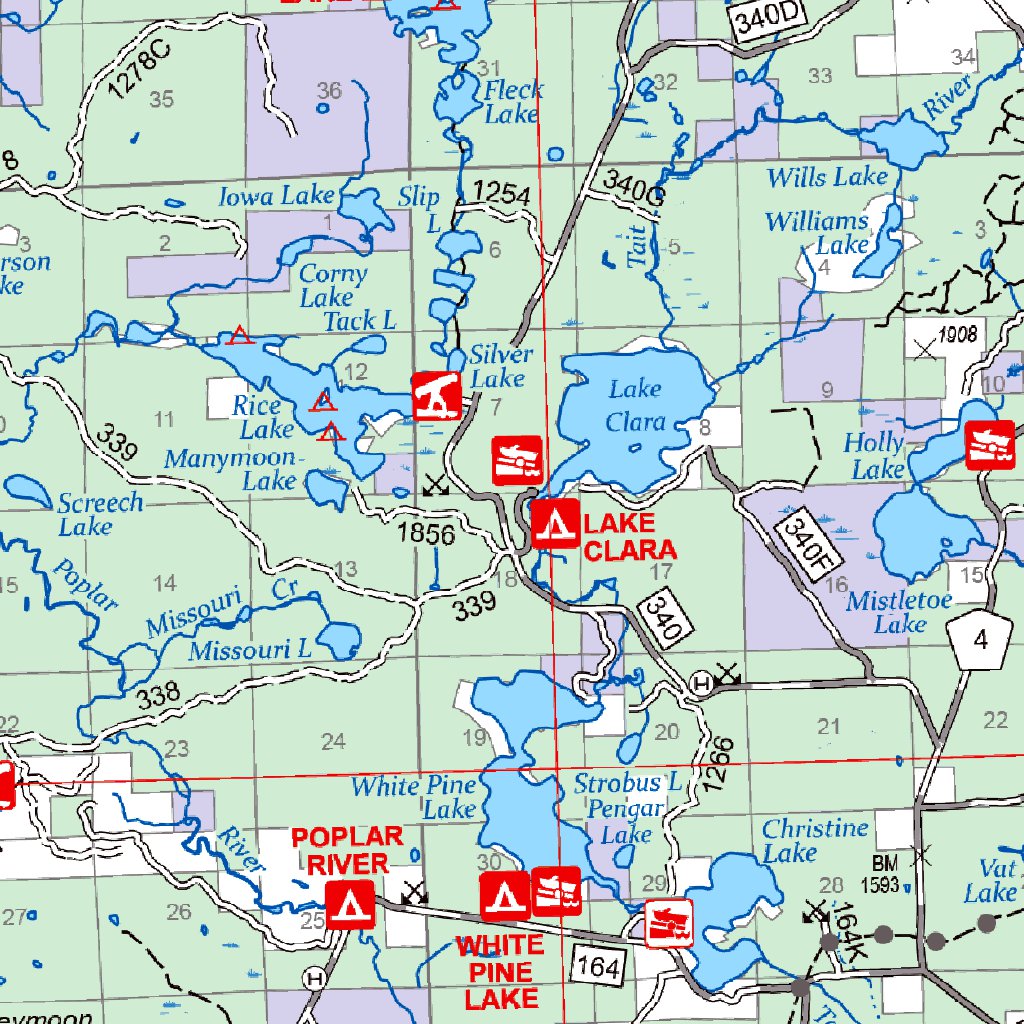 Superior NF Forest Visitor Map - East by US Forest Service R9 | Avenza Maps