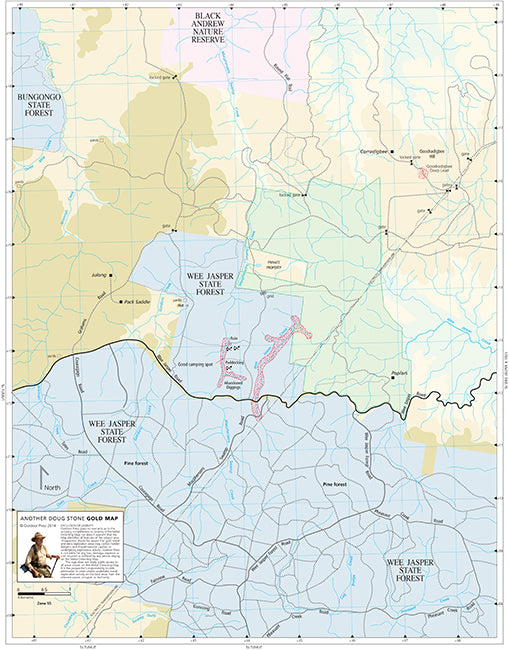 Wee Jasper Goldfield Map by Doug Stone GOLD MAPS | Avenza Maps