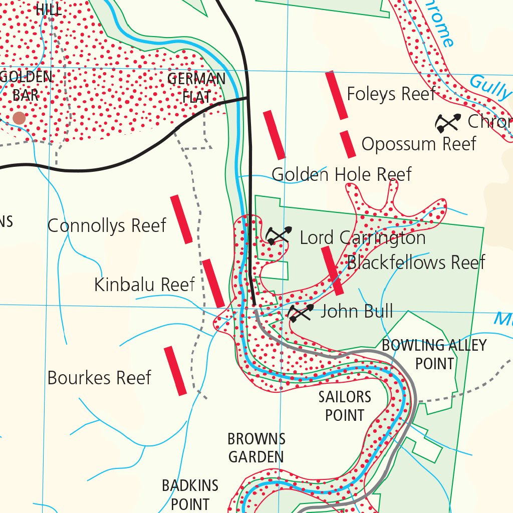 Nundle Goldfield Map by Doug Stone GOLD MAPS | Avenza Maps