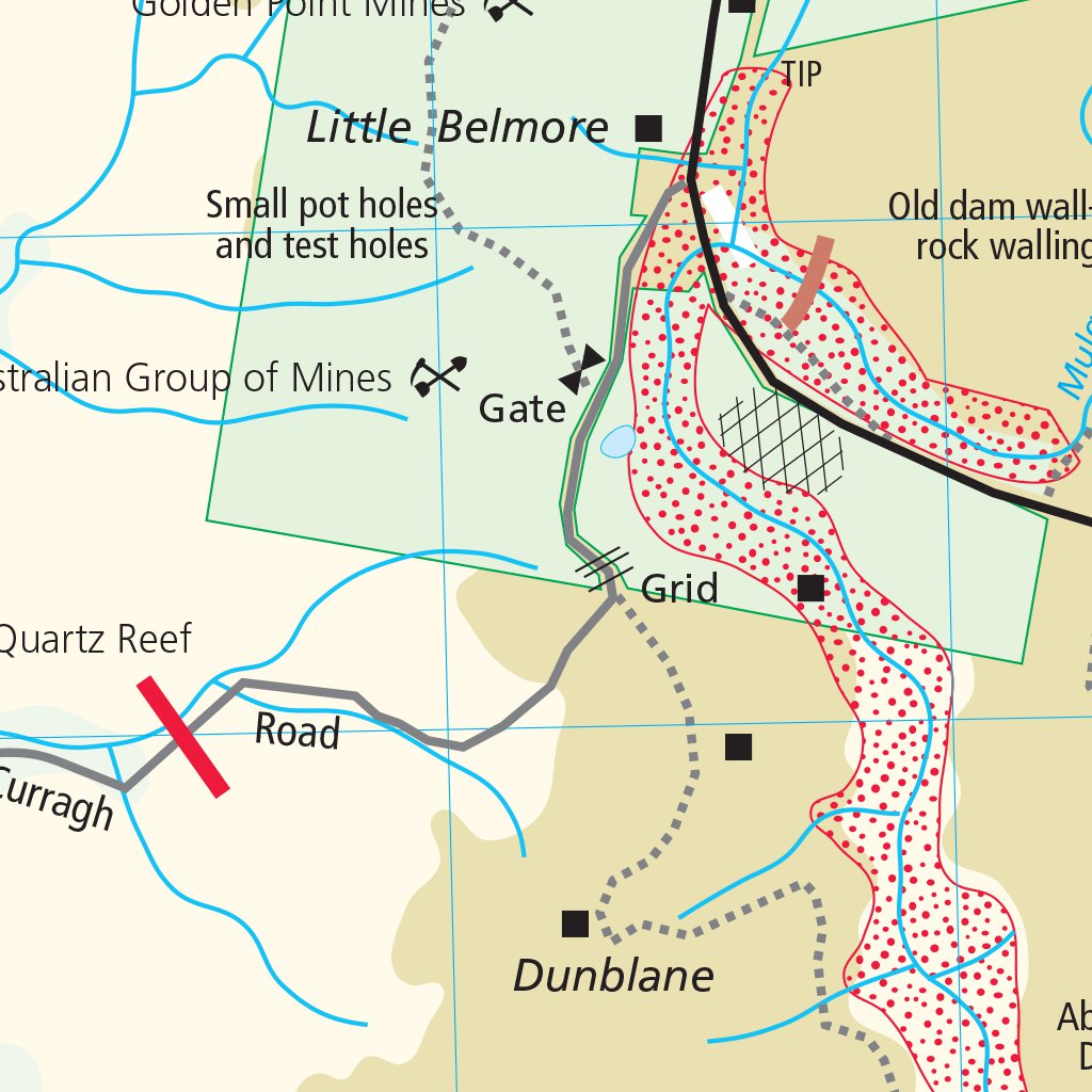 Trunkey Creek Goldfield Map by Doug Stone GOLD MAPS | Avenza Maps