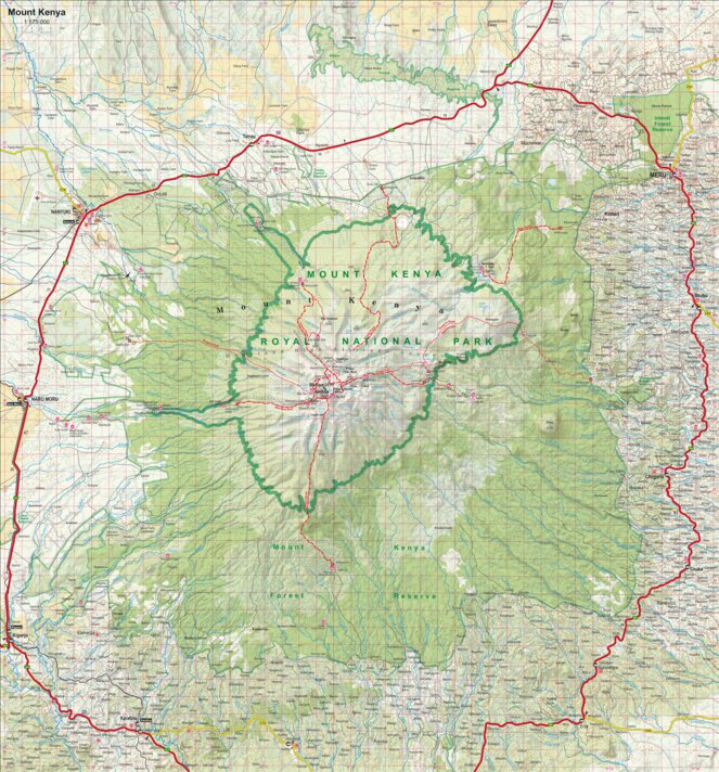 Mount Kenia 1:175 000 Map by terraQuest | Avenza Maps