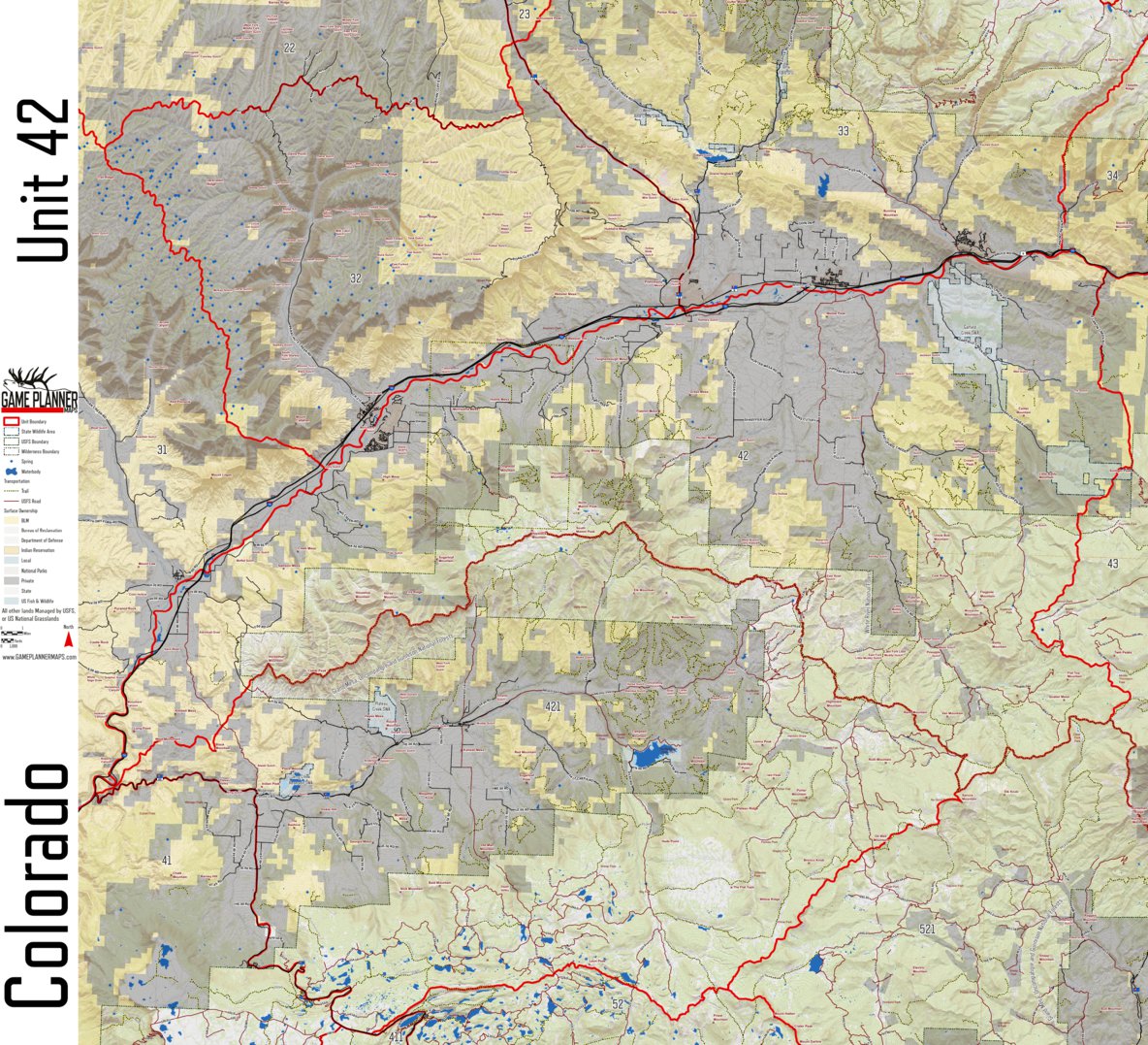 Colorado Unit 42 Map by Game Planner Maps | Avenza Maps