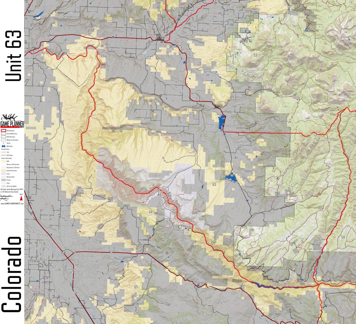 Colorado Unit 63 Map by Game Planner Maps | Avenza Maps