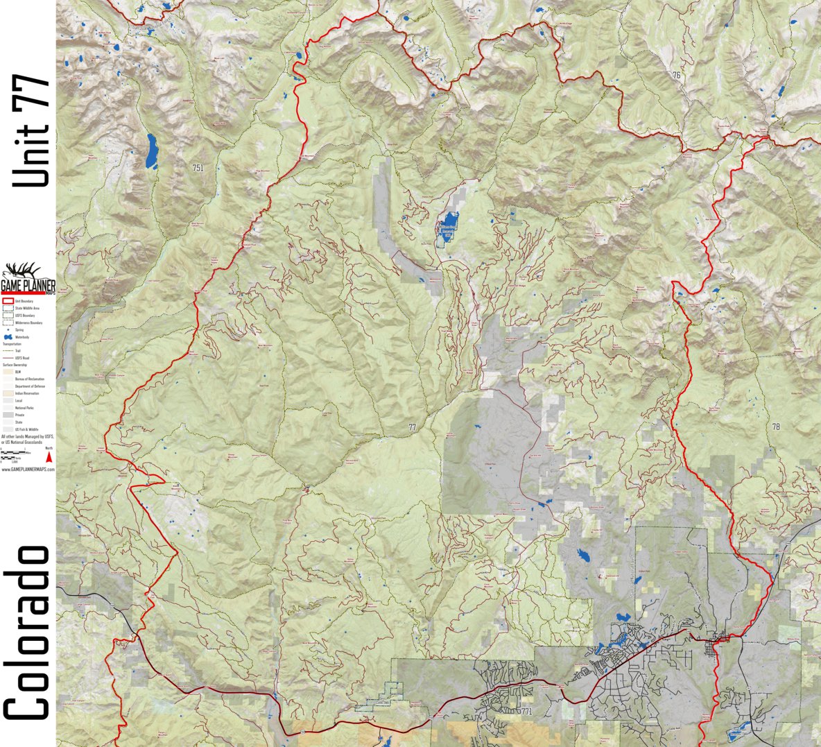 Colorado Unit 77 Map by Game Planner Maps | Avenza Maps