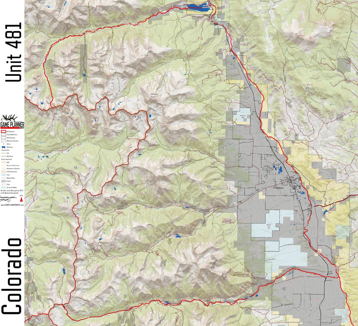 Colorado Unit 481 Map by Game Planner Maps | Avenza Maps