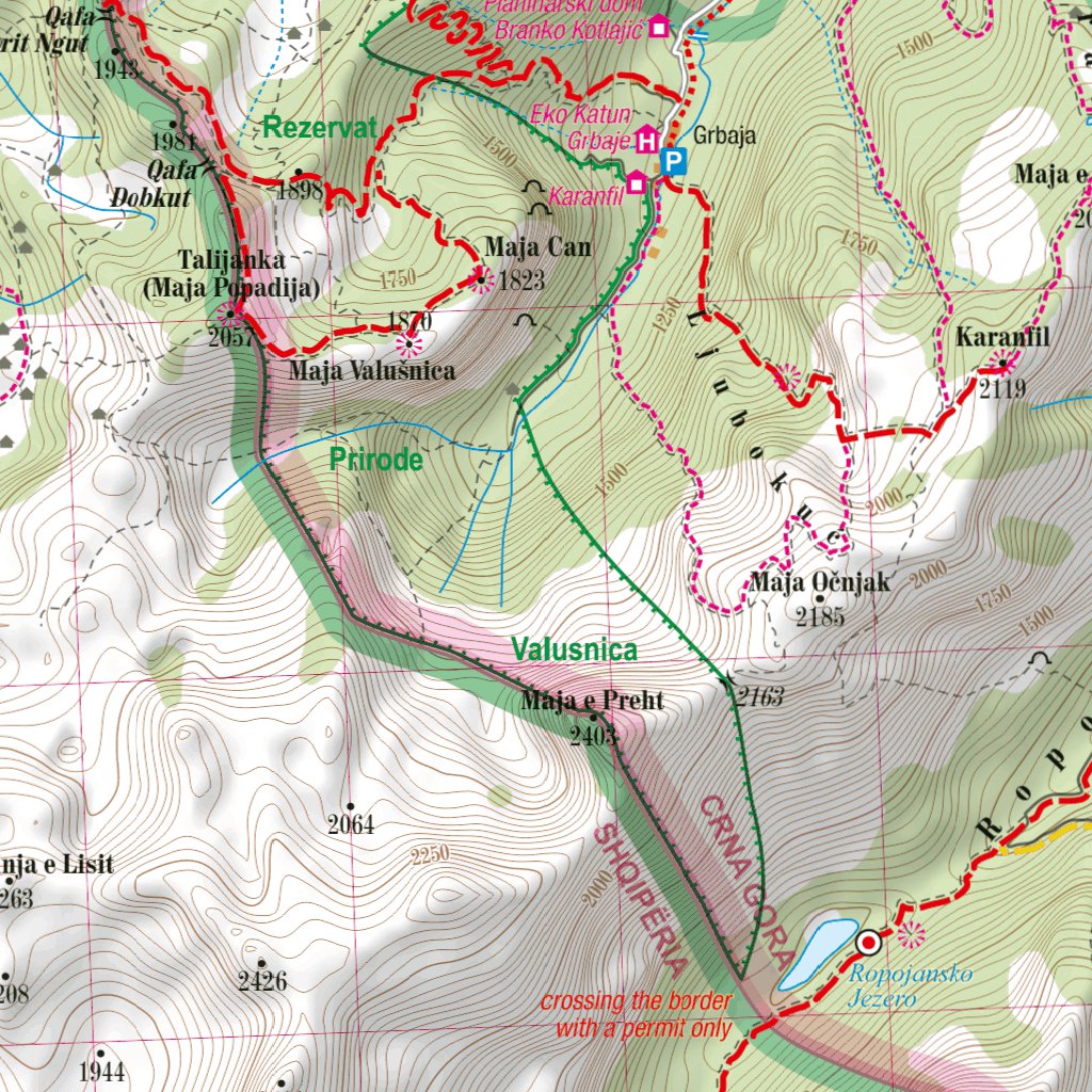 Prokletije 1:65 000 Map by terraQuest | Avenza Maps