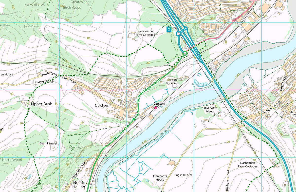 North Downs Way 1:25k (West) Map by Paul Johnson - Offline Maps ...