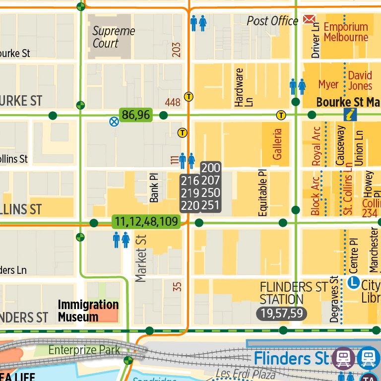 Melbourne Visitor Map 2019 by Visualvoice | Avenza Maps