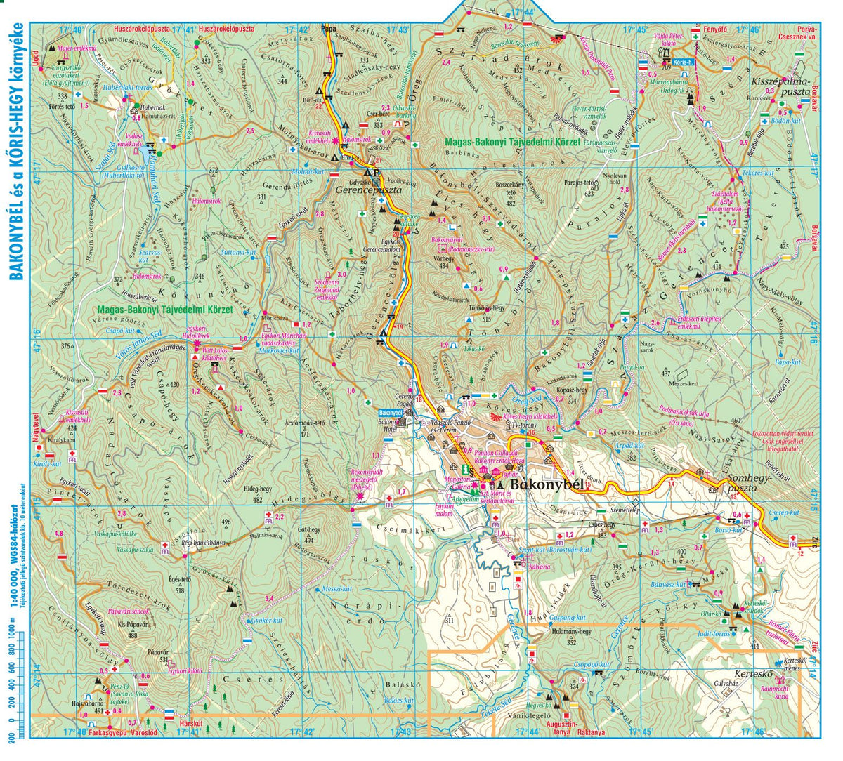 Bakony turistatérkép szett Map by Szarvas Andras private entrepreneur ...