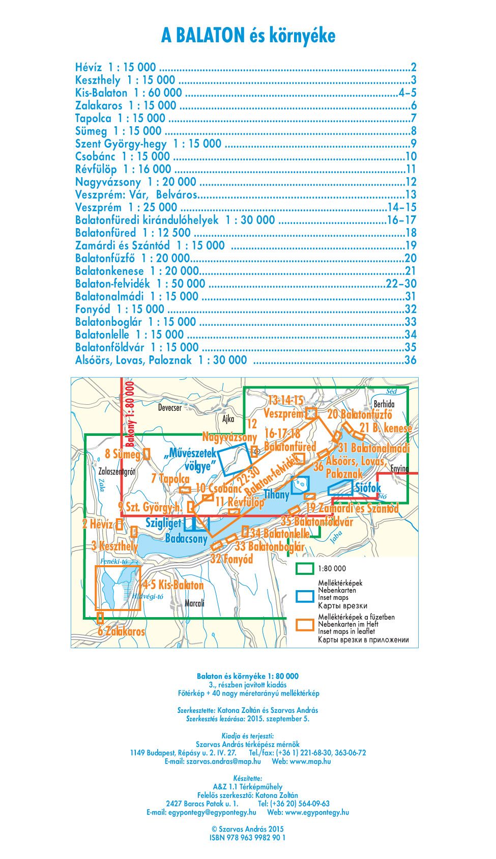 Balaton térkép szett* Balaton bundle Map by Szarvas Andras private ...