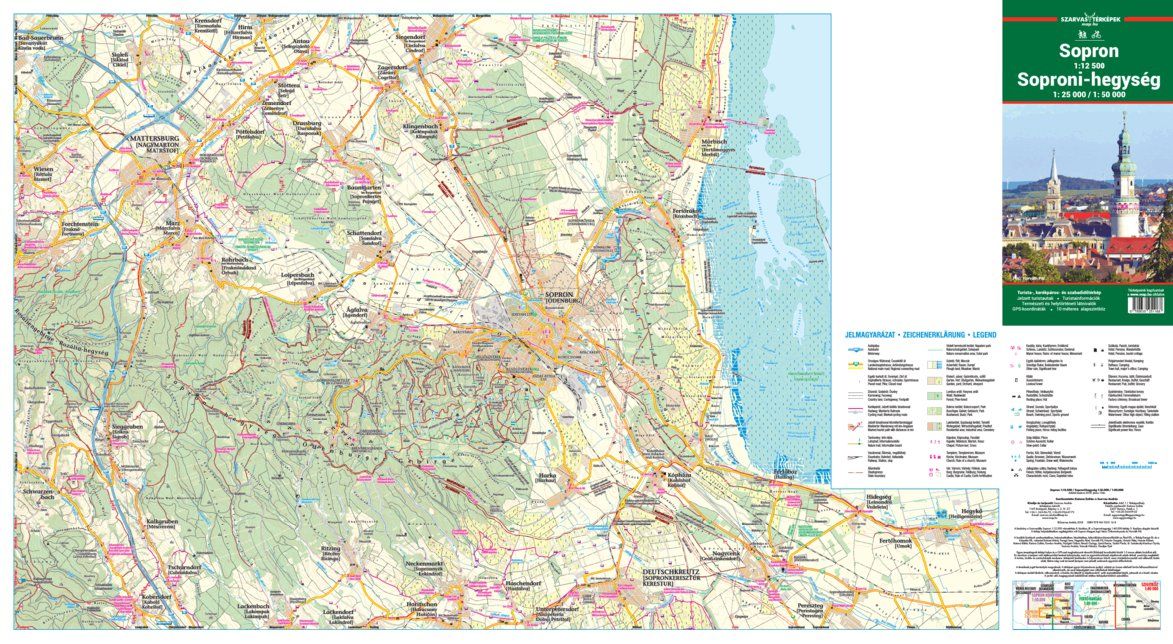 Sopron és Fertő környék turistatérkép szett Ödenburg Neusiedler See Map ...