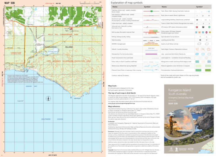Kangaroo Island Map 50B by Mapland - Department for Environment and ...