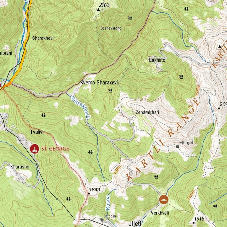 Topo100K 34 Telavi Map by GEOLAND LTD | Avenza Maps