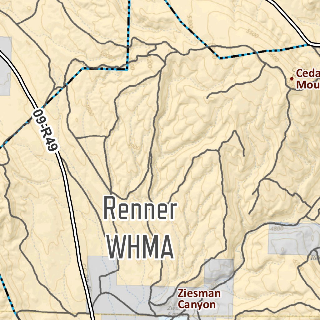 Wyoming Elk Unit 45 Map by Game Planner Maps | Avenza Maps