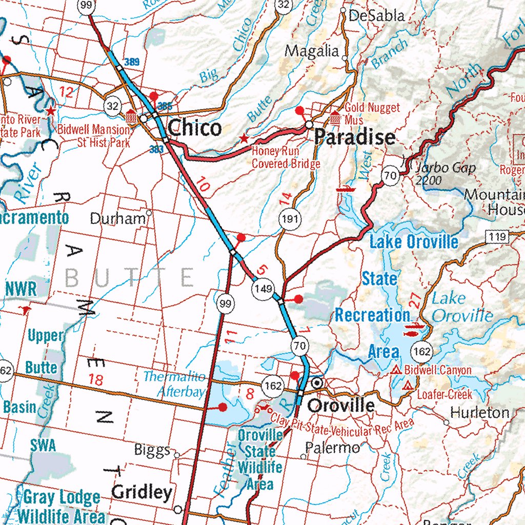 Northern California Recreation Map by East View Map Link | Avenza Maps