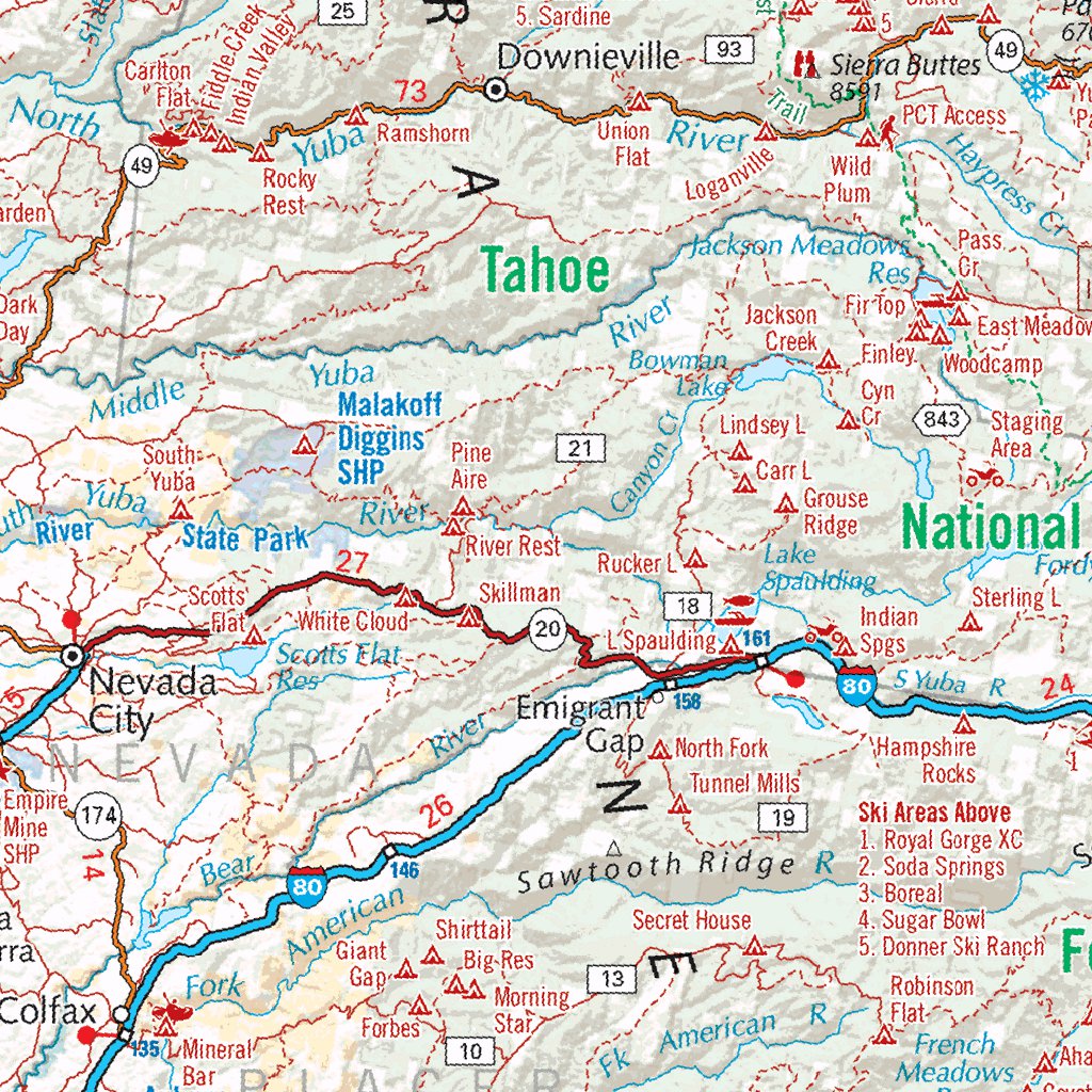 Northern California Recreation Map by East View Map Link | Avenza Maps