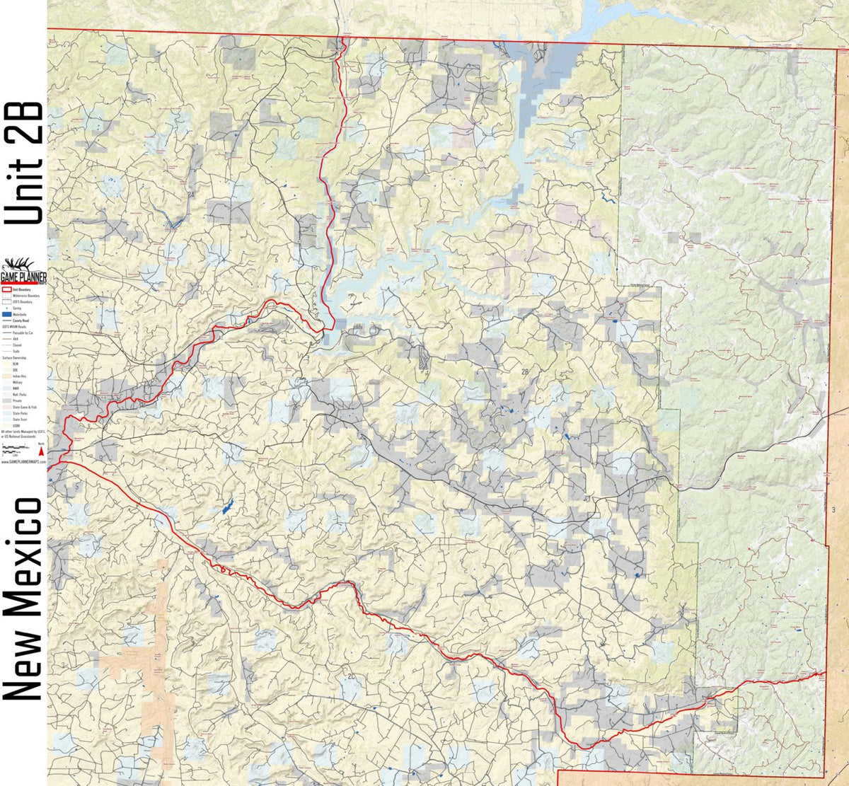 New Mexico Unit 2B Map by Game Planner Maps | Avenza Maps