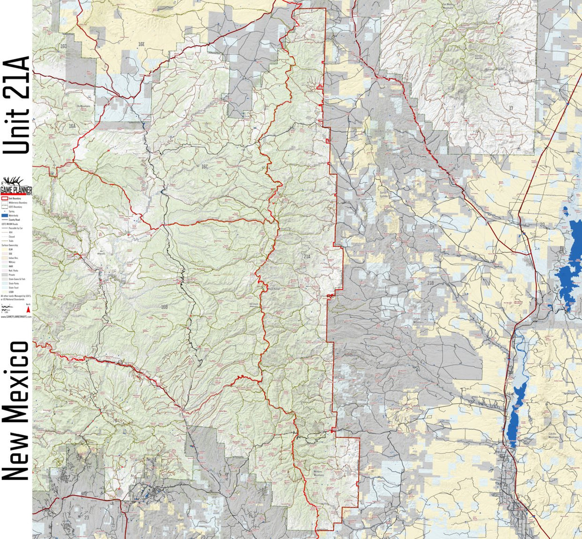 New Mexico Unit 21A Map by Game Planner Maps | Avenza Maps