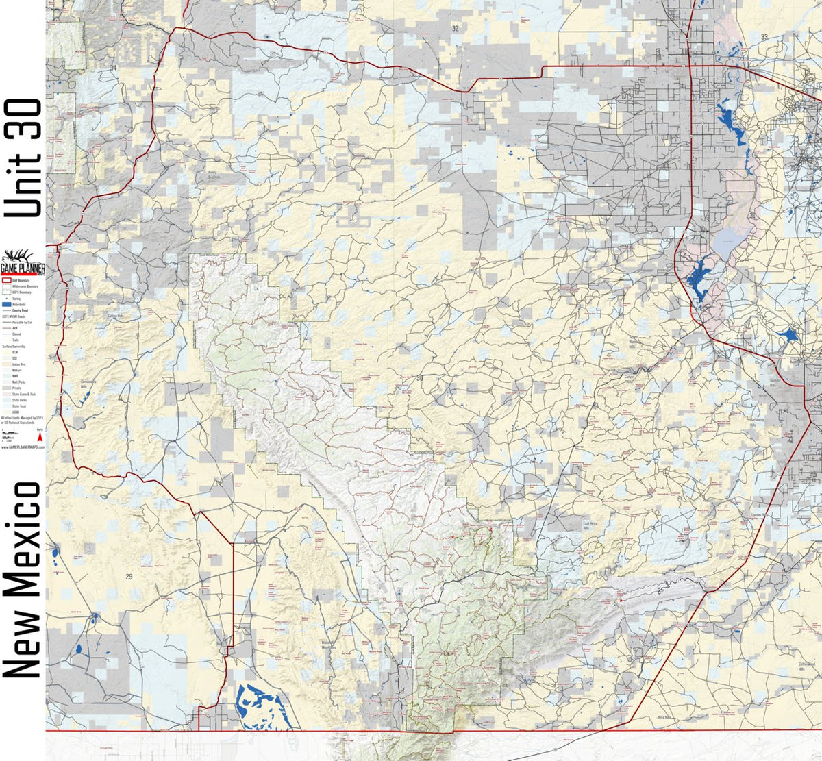 New Mexico Unit 30 Map by Game Planner Maps | Avenza Maps