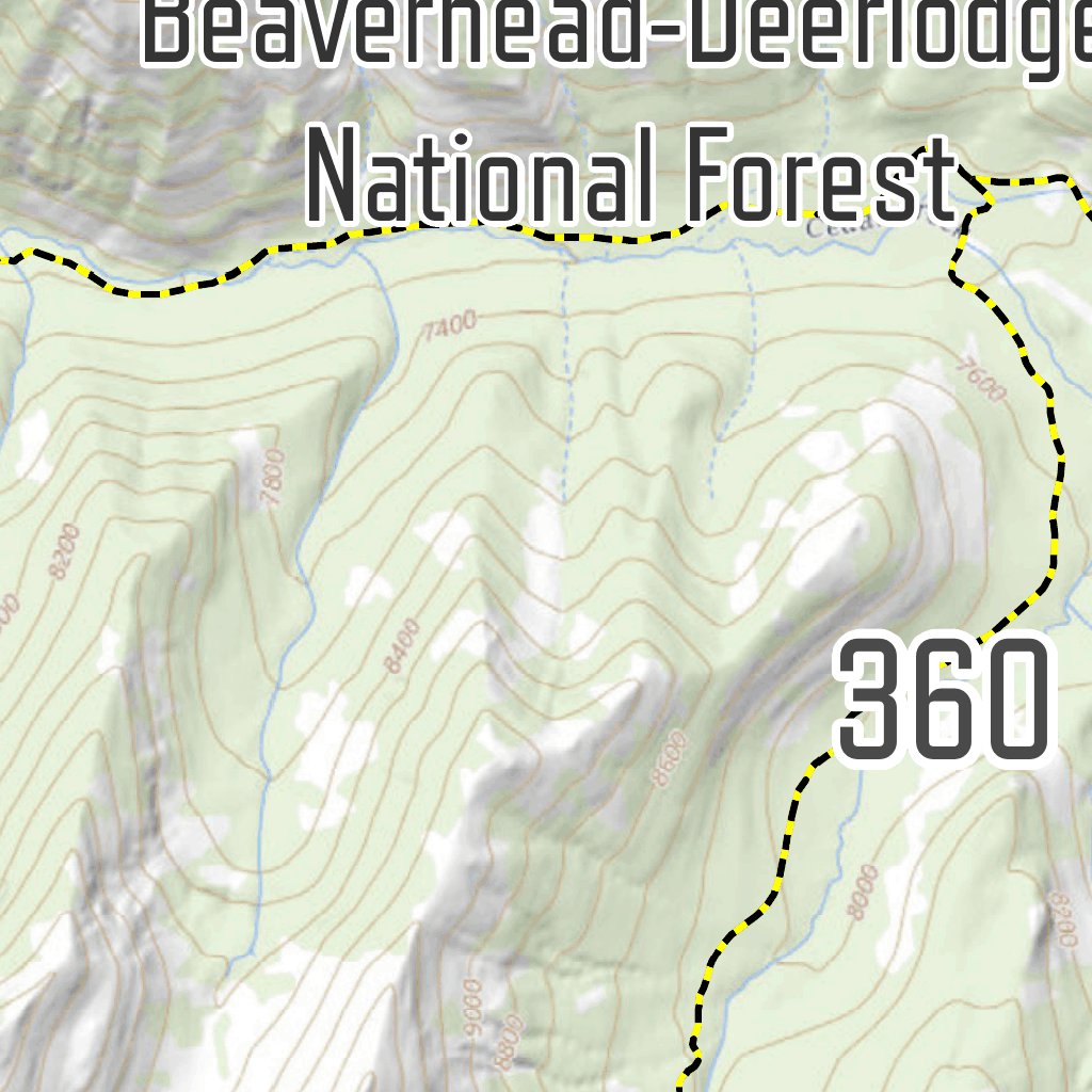 Montana Hunting Unit 360 Map by Game Planner Maps | Avenza Maps