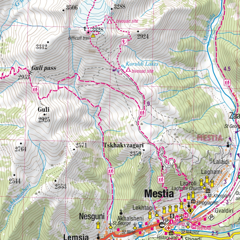 Svaneti 1:75 000 Map by terraQuest | Avenza Maps