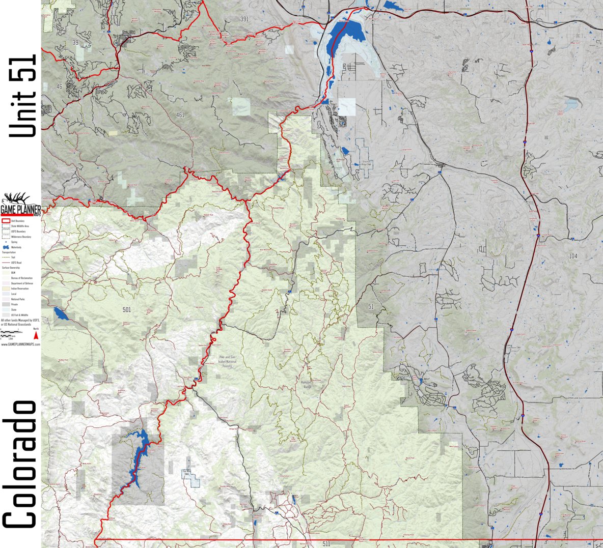 Colorado Unit 51 Map by Game Planner Maps | Avenza Maps
