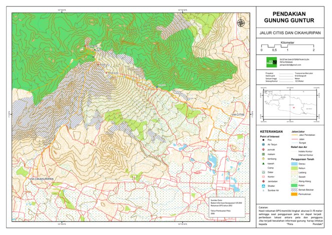 Jalur Pendakian Gunung Guntur Map by petapendaki | Avenza Maps