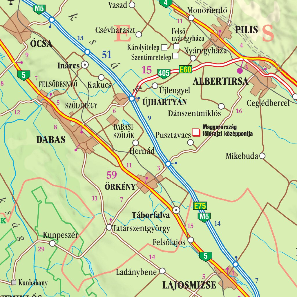 Magyarország részletes autótérképe, Hungary Road Map, by Szarvas Andras ...