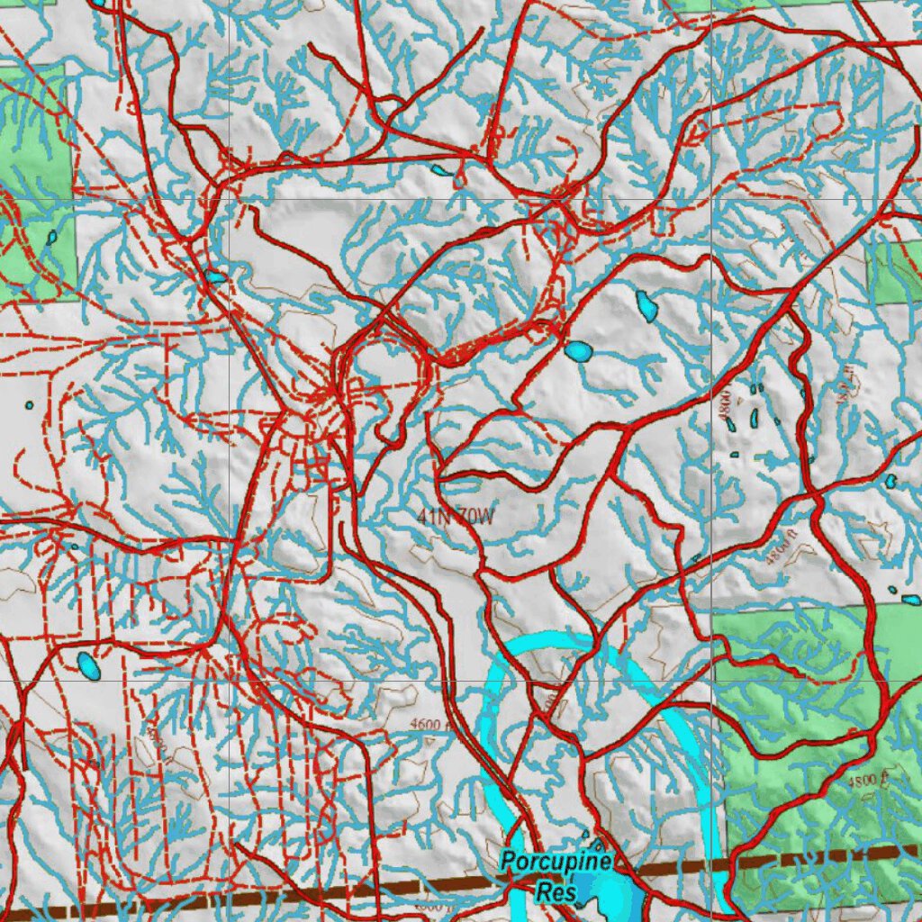 Wy White Tail Deer 10 Hybrid Hunting Map by Wyoming HuntData LLC ...