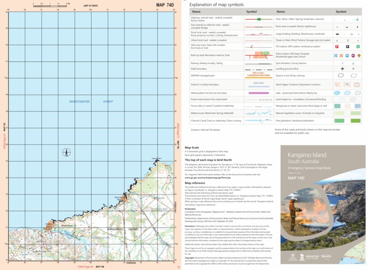 Kangaroo Island Map 74D by Mapland - Department for Environment and ...