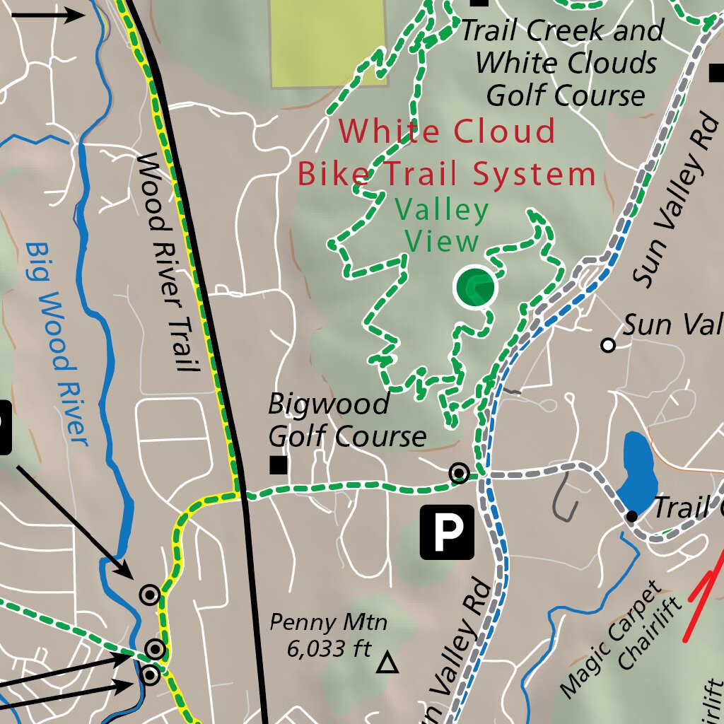 Sun Valley - Ketchum Idaho Trails Map - Hike idaho - Bike Idaho by Map ...