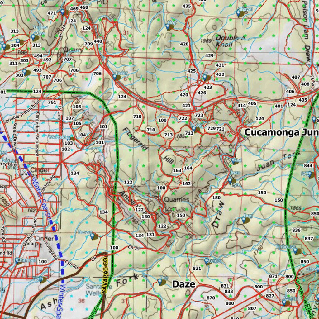 HuntData Arizona Elk Hunt Unit 10 Game Concentration Map by HuntData ...